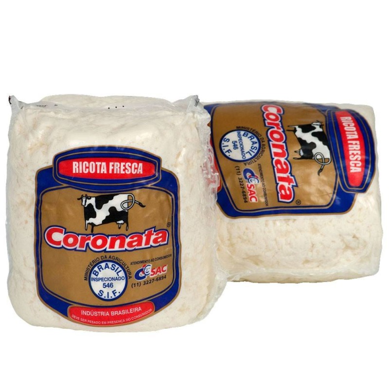 Ricota Fresca Coronata Peça de +/- 700g
