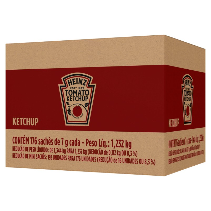 Catchup Heinz Sachet Caixa de 176 Unidades de 7G