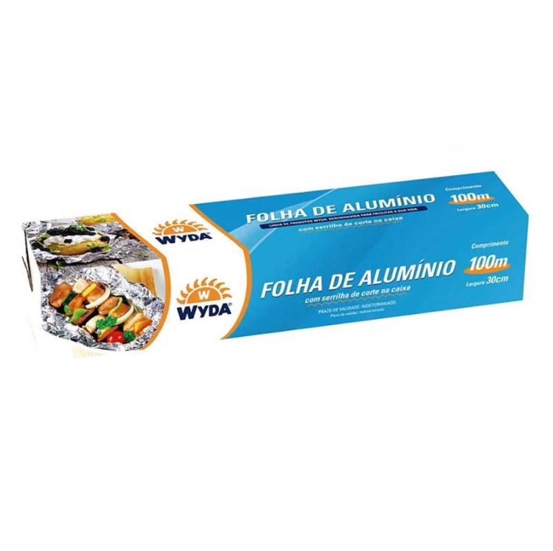 Papel Alumínio Wyda Cxt 30cmx100mt