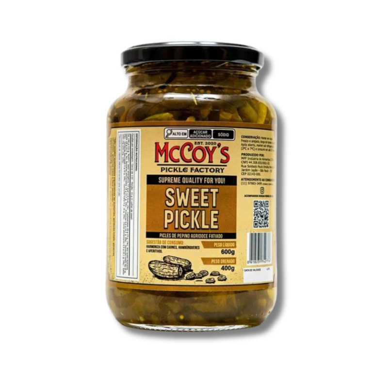 Pepino Em Conserva Sweet McCoy's Vidro de 400G